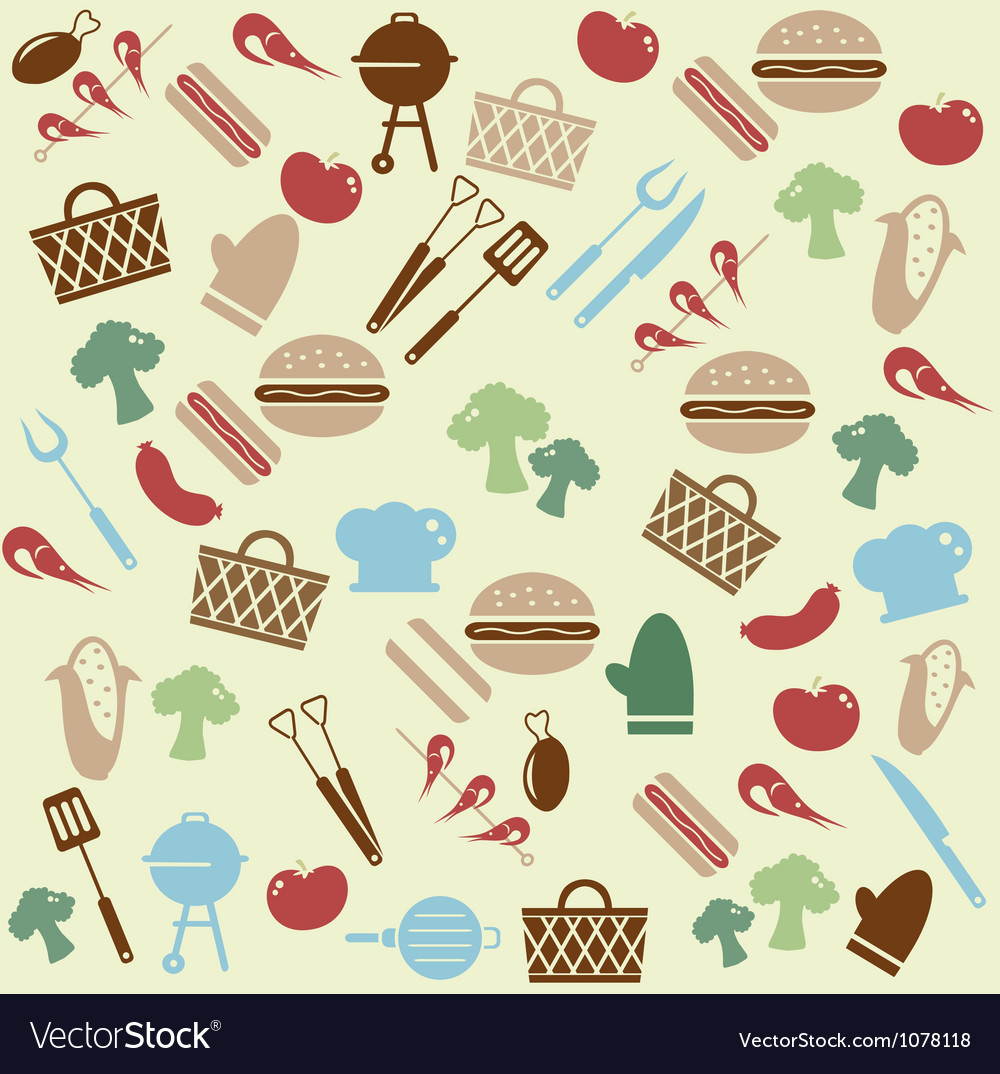 Barbecue pattern Royalty Free Vector Image - VectorStock