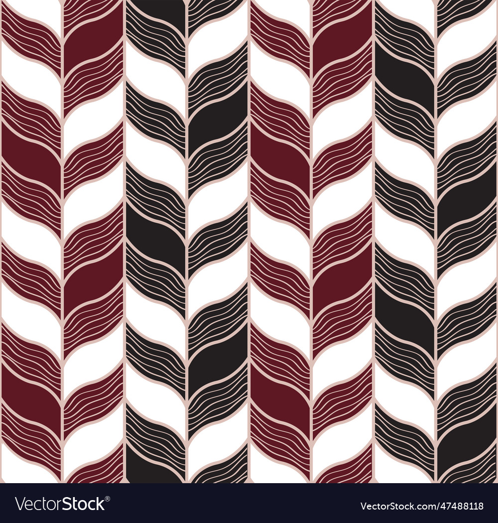 Red black herringbone pattern Royalty Free Vector Image