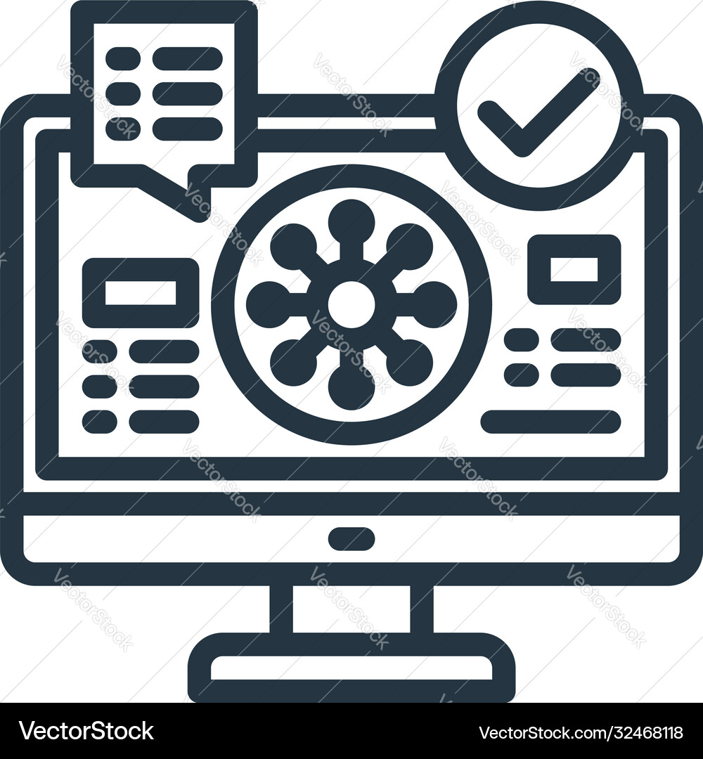 Report icon isolated on white background outline Vector Image