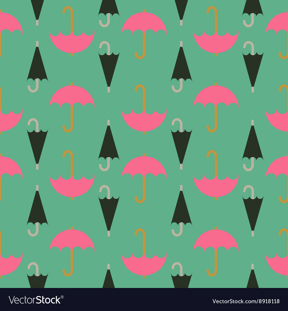 Retro seamless pattern of umbrella Royalty Free Vector Image