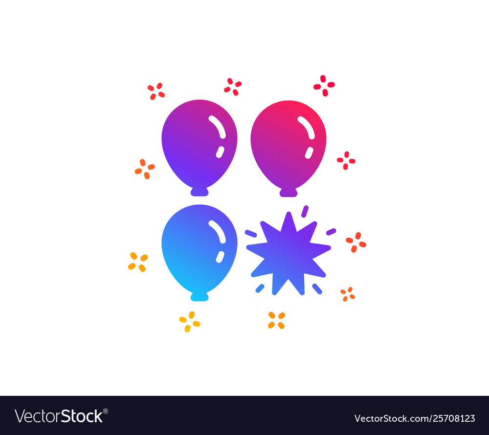 Balloon Dart Icon Amusement Park Sign Royalty Free Vector