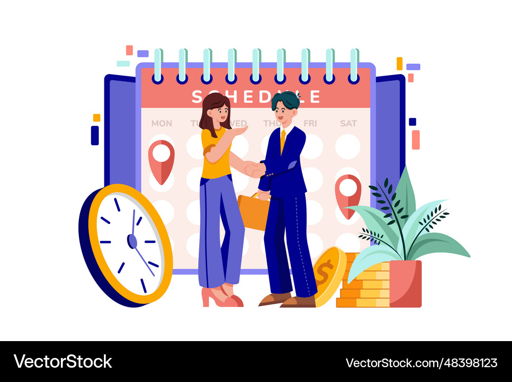 Business meeting appointment Royalty Free Vector Image