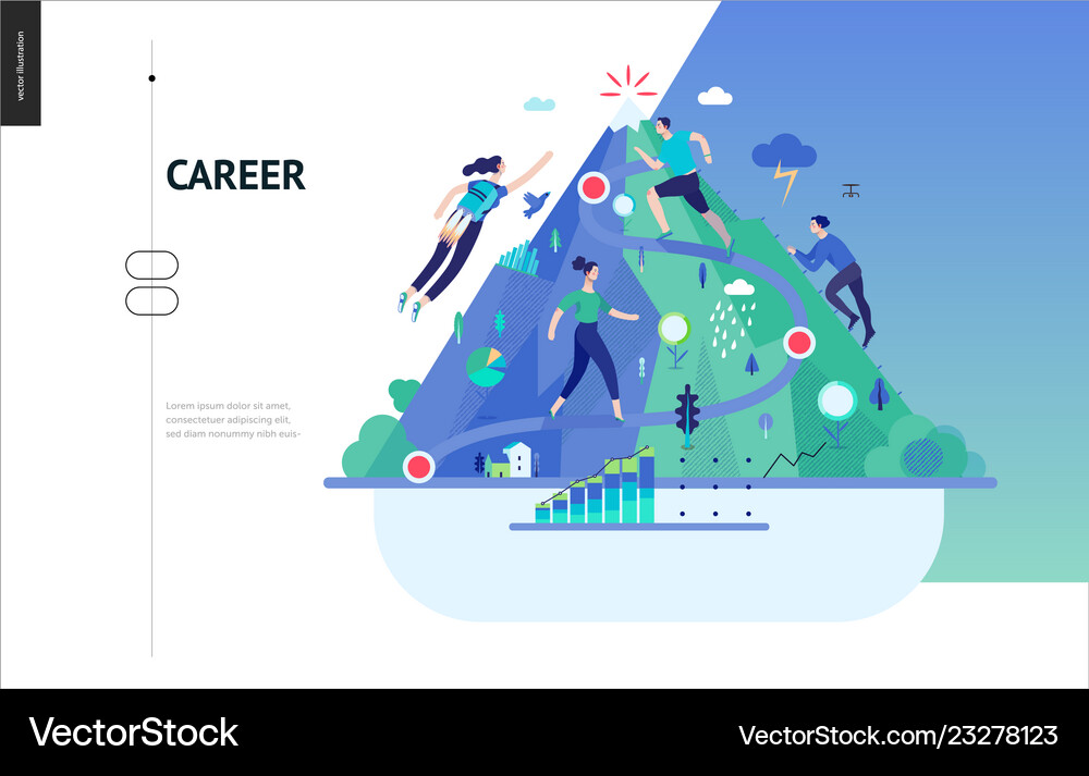 Business series - career web template Royalty Free Vector