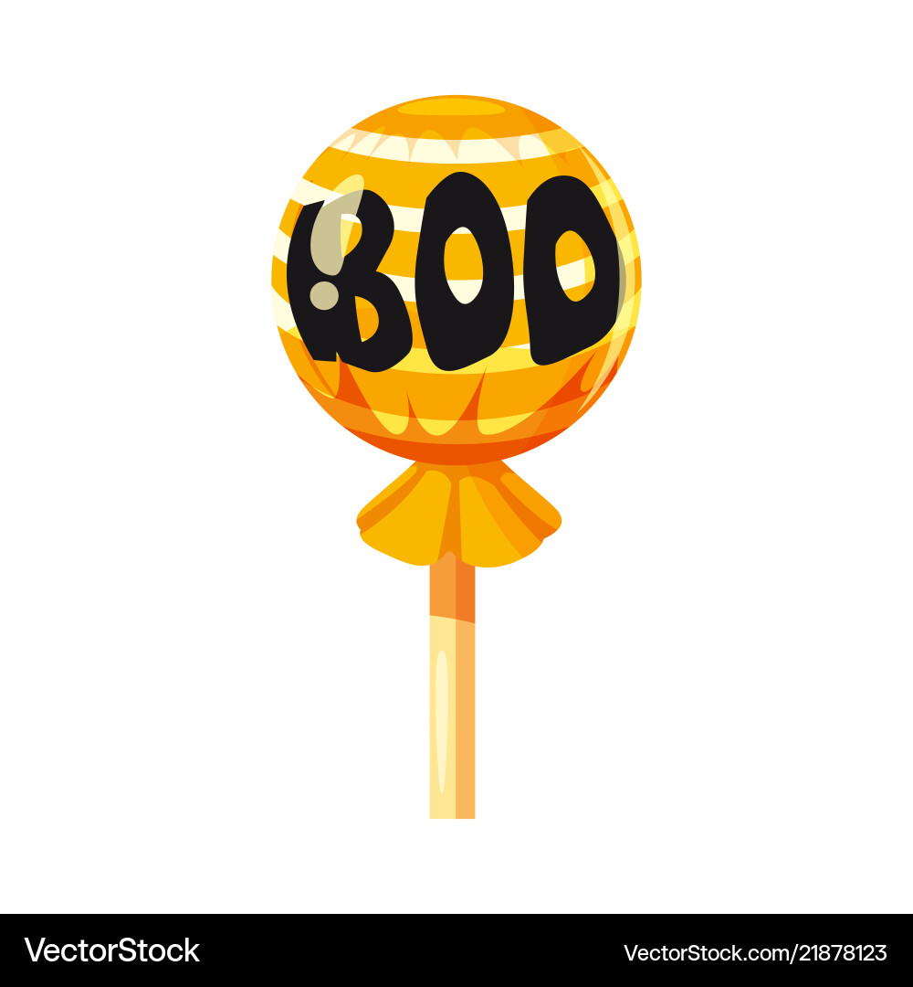 Colored sweets lollipop hard candy boo caramel Vector Image