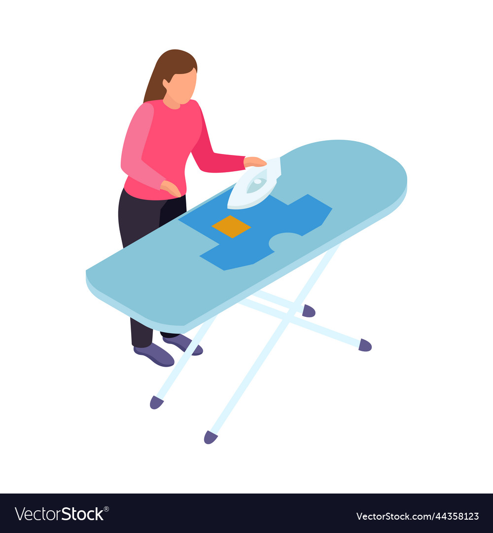 Ironing Isometric Royalty Free Vector Image Vectorstock