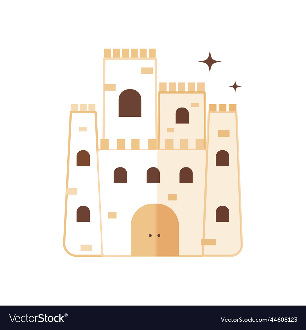 Isolated medieval castle building icon Royalty Free Vector Isolated medieval castle building icon Royalty Free Vector