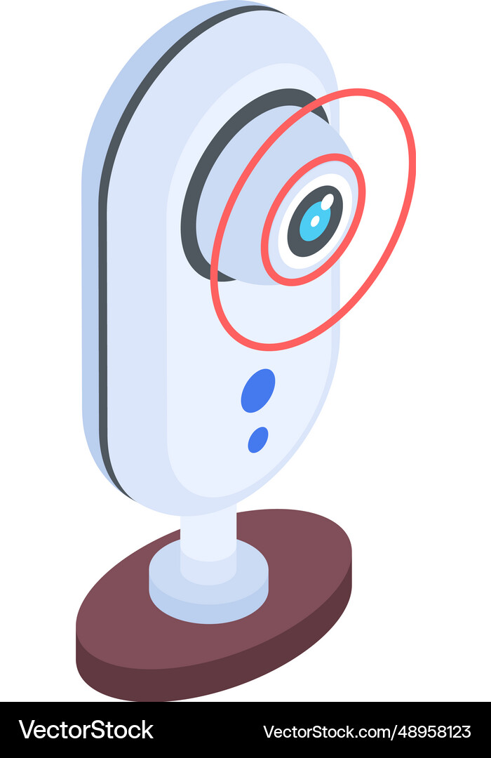 Isometric icon of an internet camera Royalty Free Vector