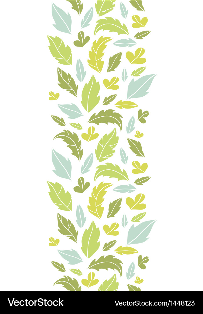 Leaves silhouettes vertical seamless pattern Vector Image