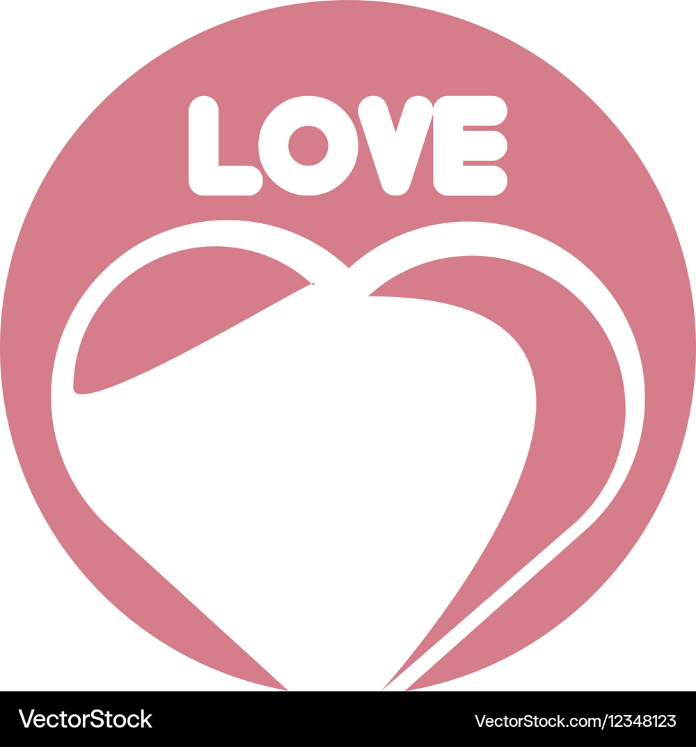 Love heart romantic ornament Royalty Free Vector Image
