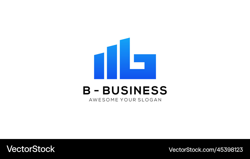 Premium b business logo design template Royalty Free Vector