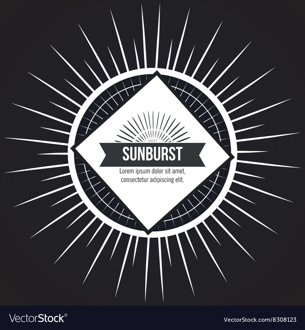 Sunburst pattern design Royalty Free Vector Image