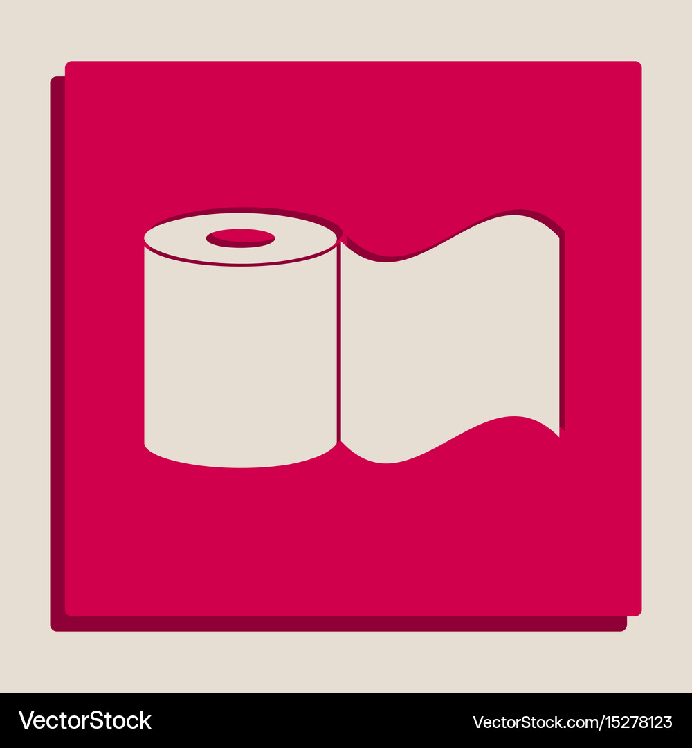 Toilet paper sign grayscale version Royalty Free Vector