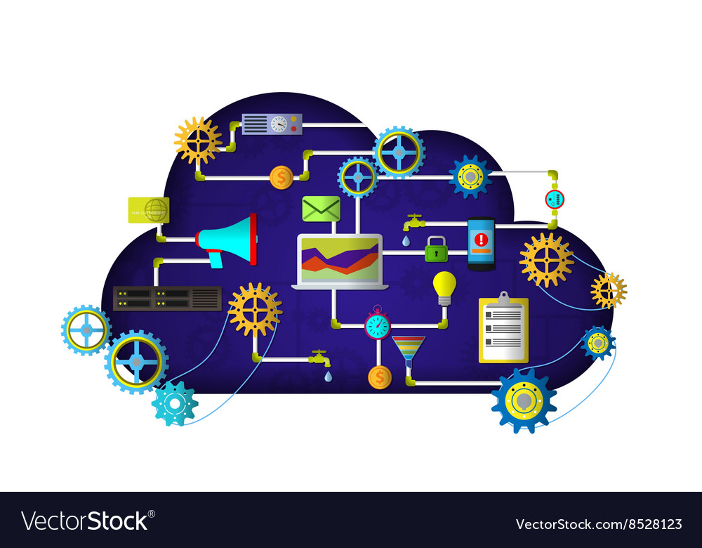 Web cloud services Royalty Free Vector Image - VectorStock