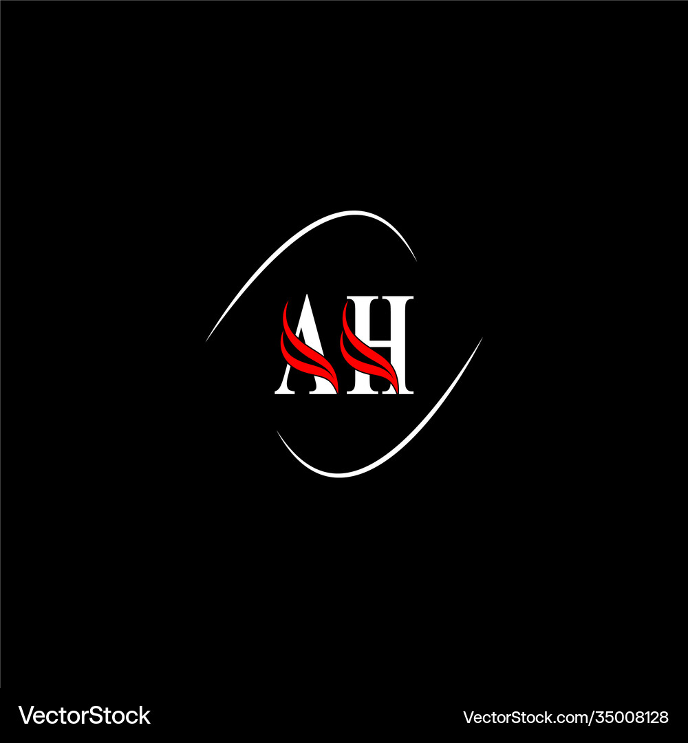 A h letter logo creative design on black color Vector Image