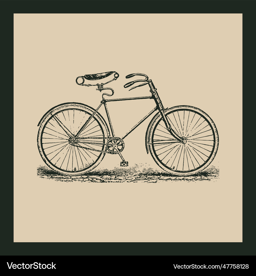 Hand Drawn Vintage Bicycle