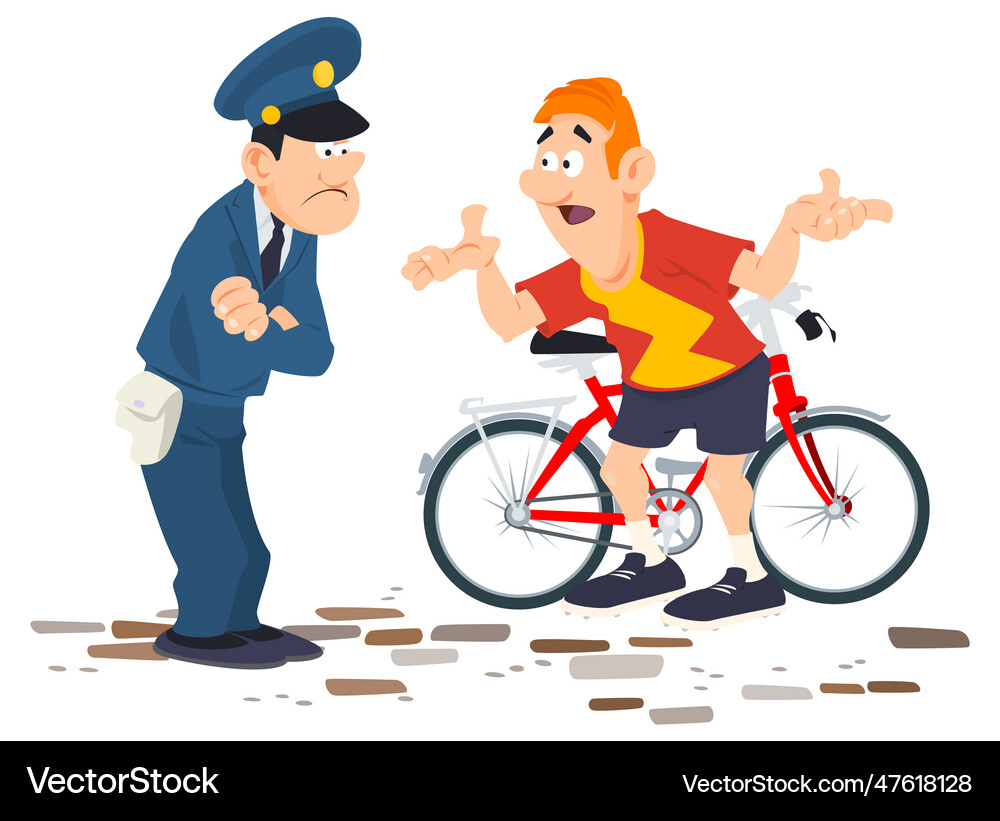 Cop and intruder for internet and mobile website Vector Image