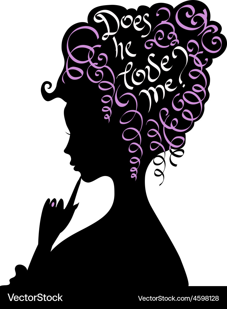 Girl in love Royalty Free Vector Image - VectorStock