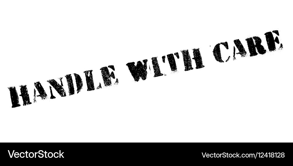 Handle with care rubber stamp Royalty Free Vector Image