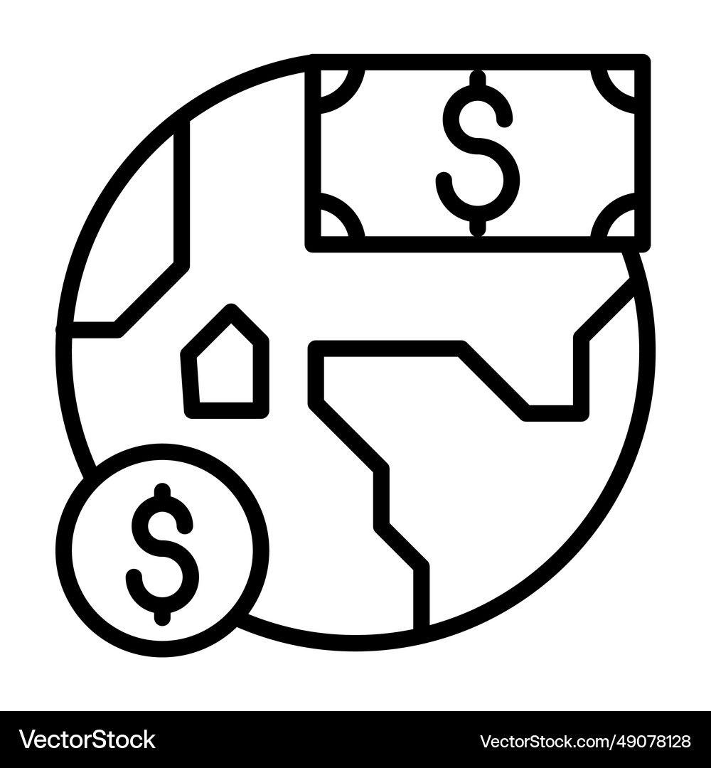 International business icon Royalty Free Vector Image