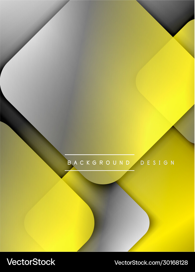 Rounded squares shapes composition geometric Vector Image