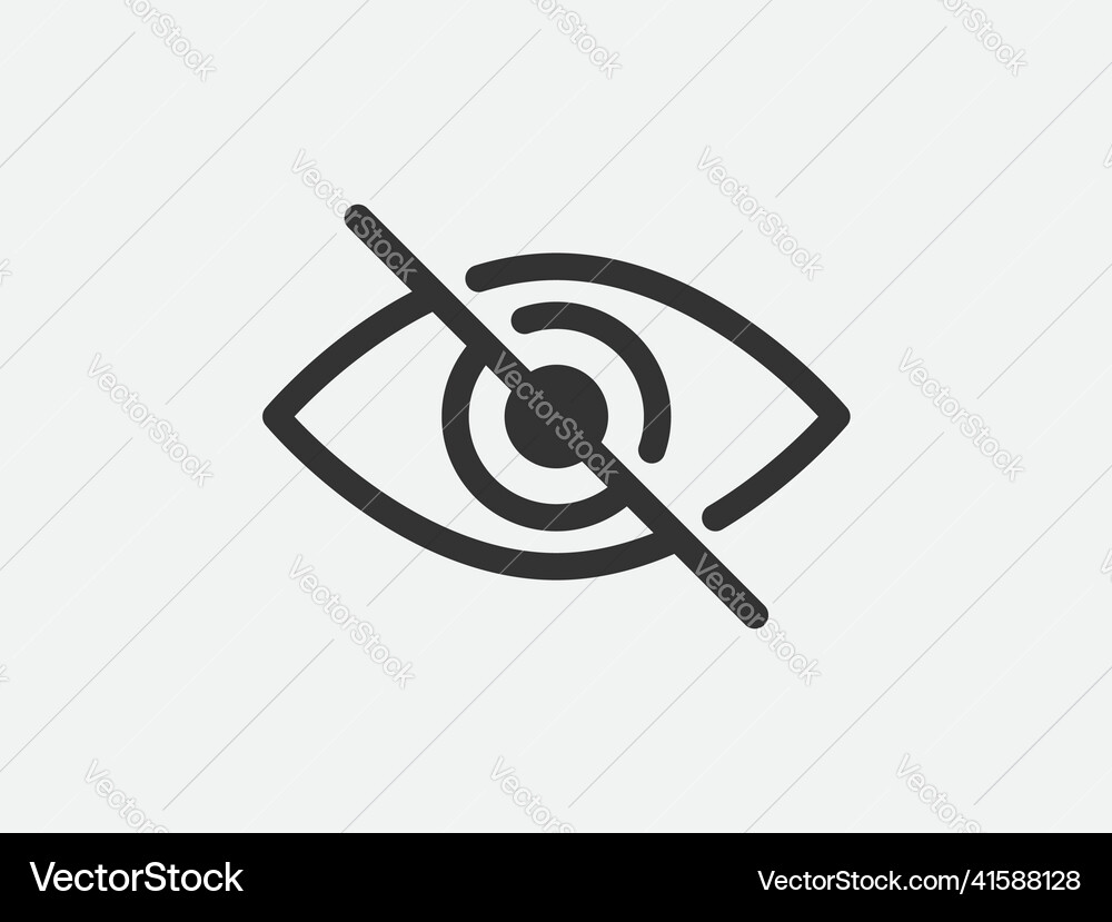 Show password icon eye symbol vision hide from Vector Image