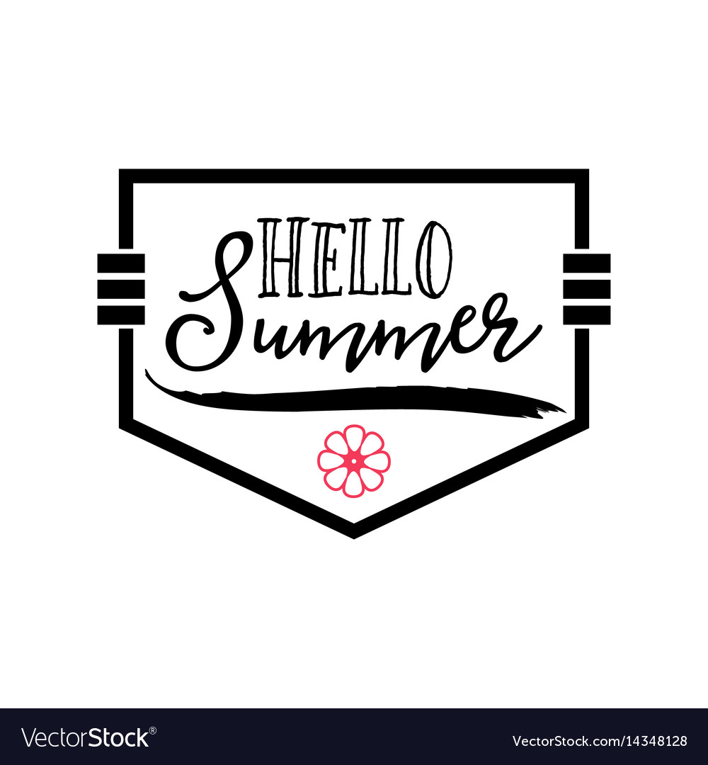 Summer - handmade template isolated object Vector Image