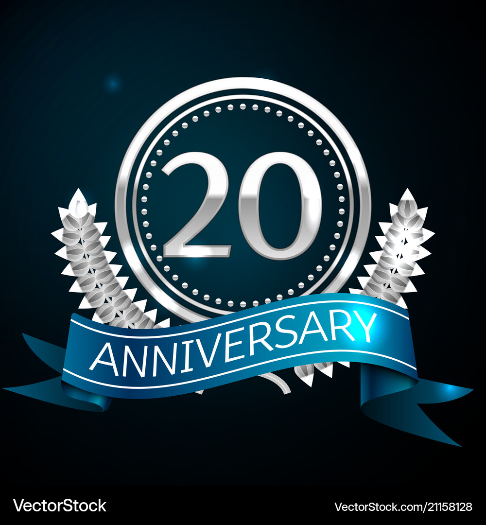 Twenty years anniversary celebration design Vector Image