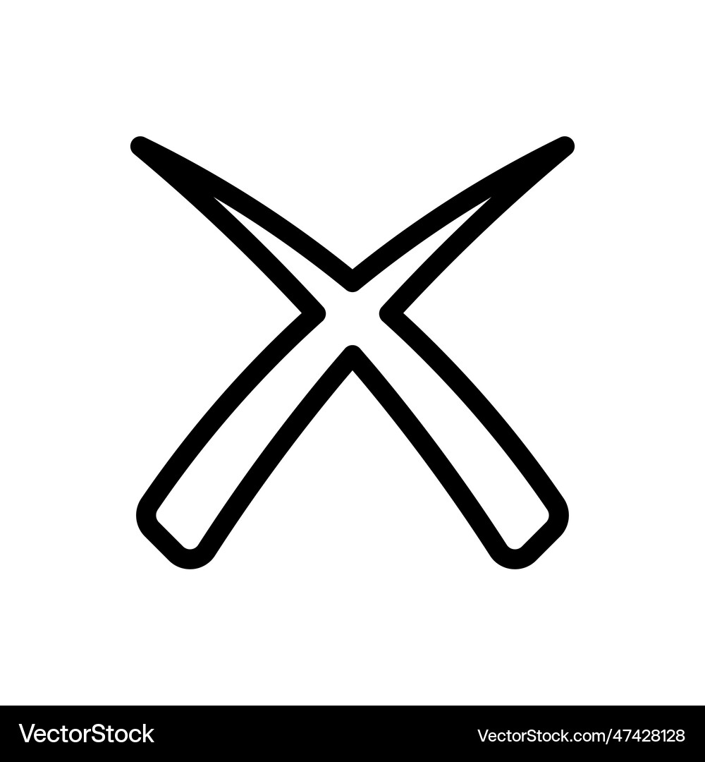 Wrong sign icon in trendy line style design Vector Image