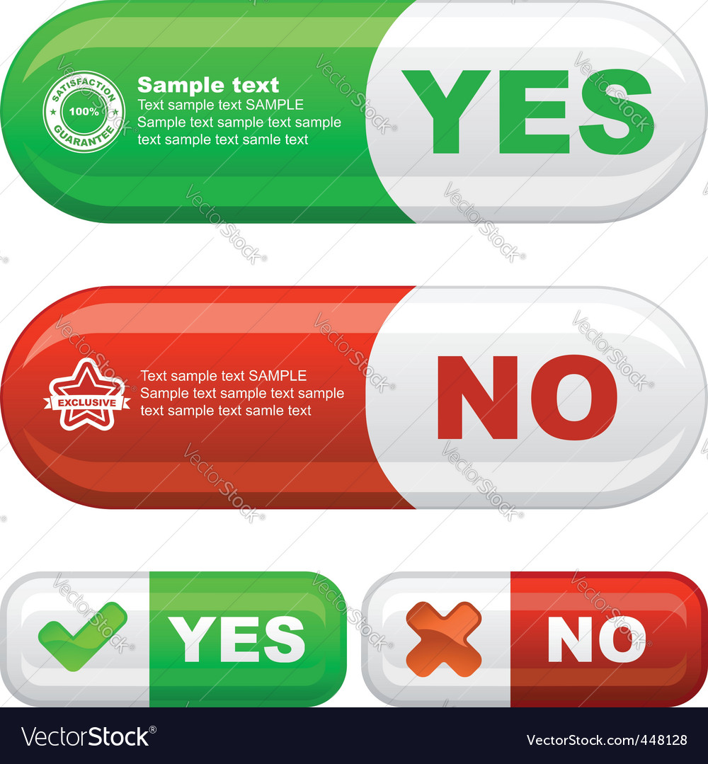 Yes Royalty Free Vector Image - VectorStock