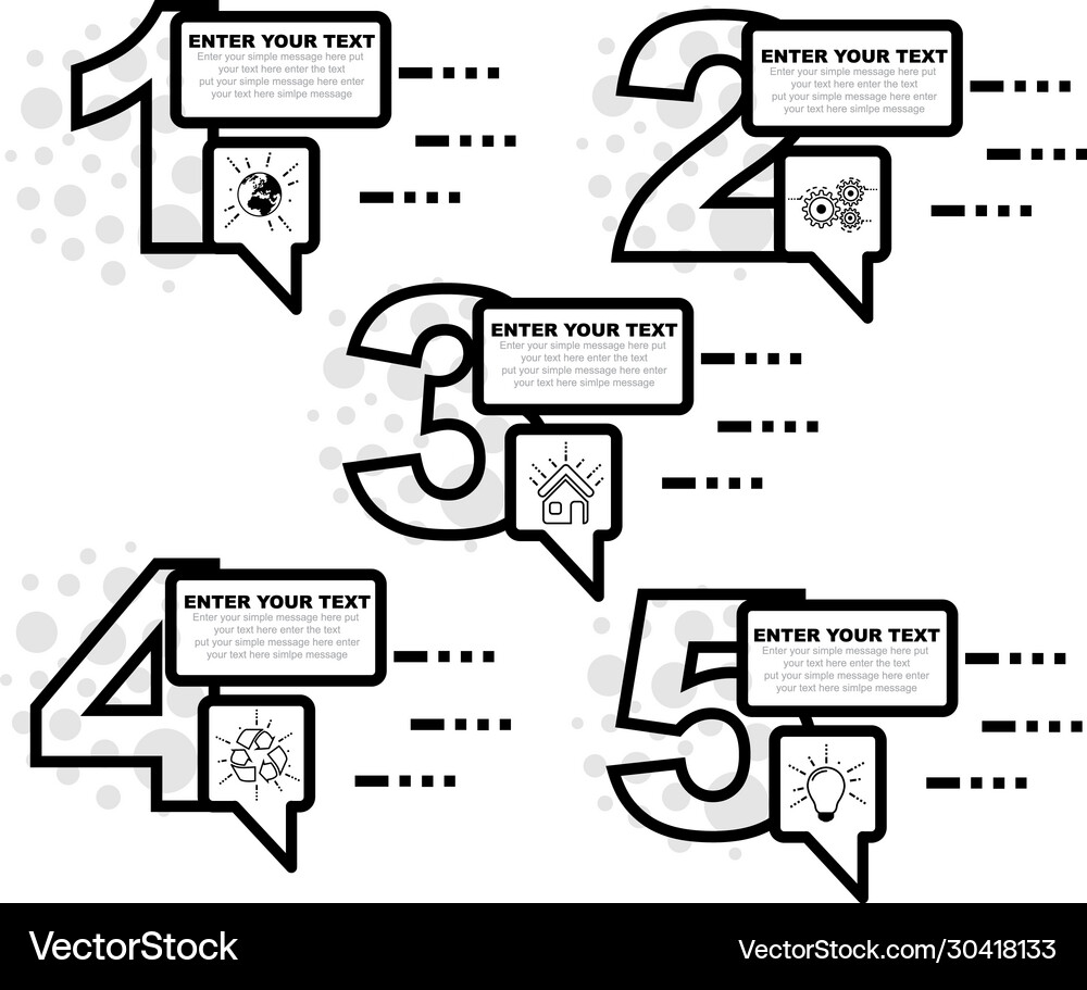 Business infographic template with numbers 5 Vector Image