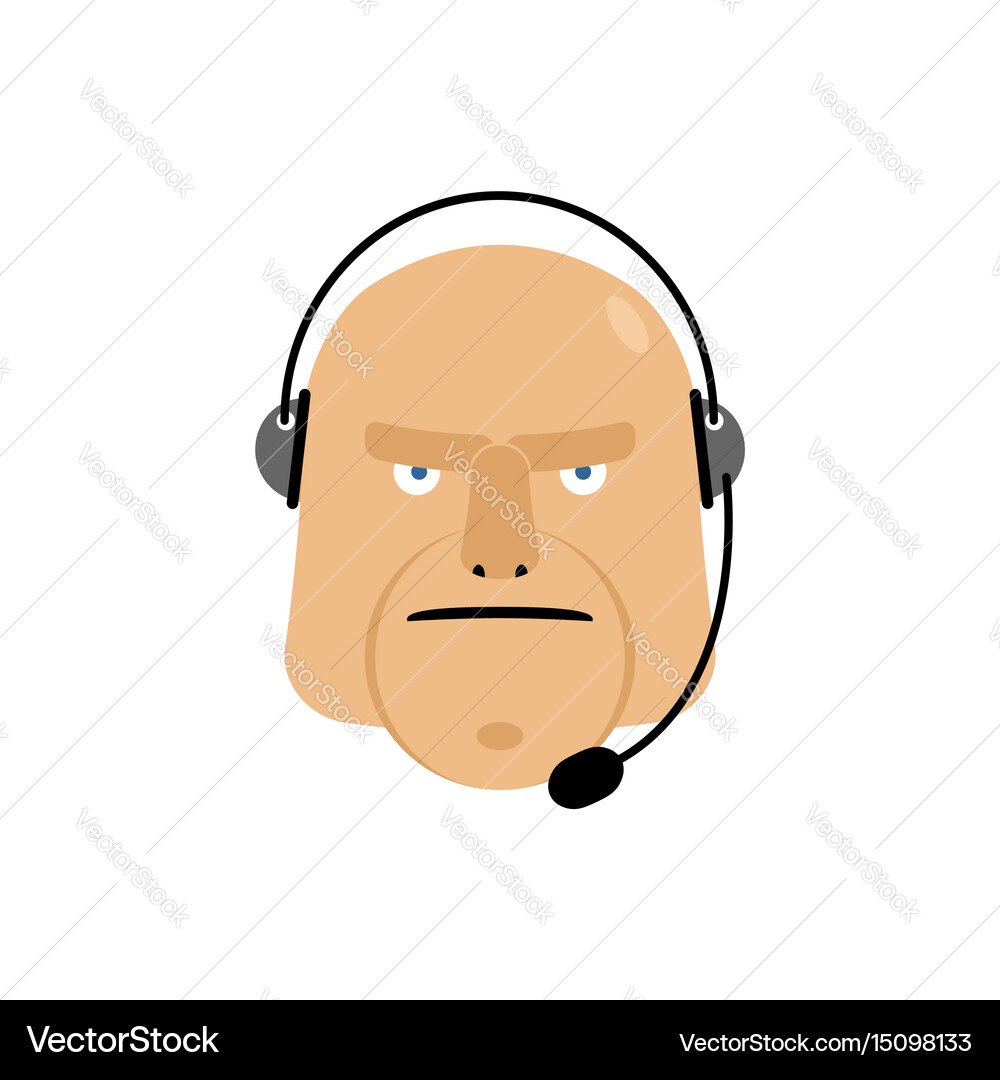 Call center icon manager customer service head Vector Image