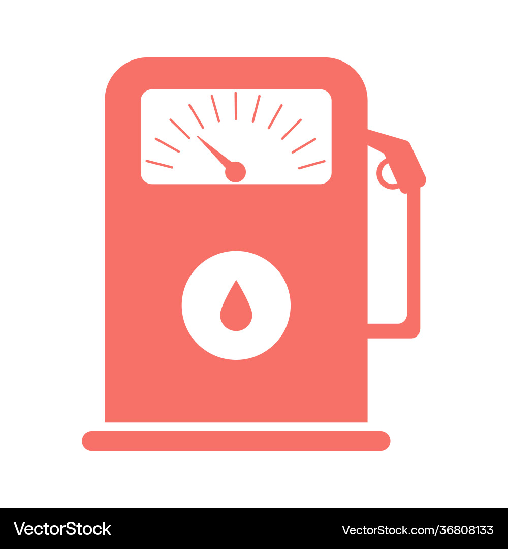 Gas station red icon refueling icon for web Vector Image