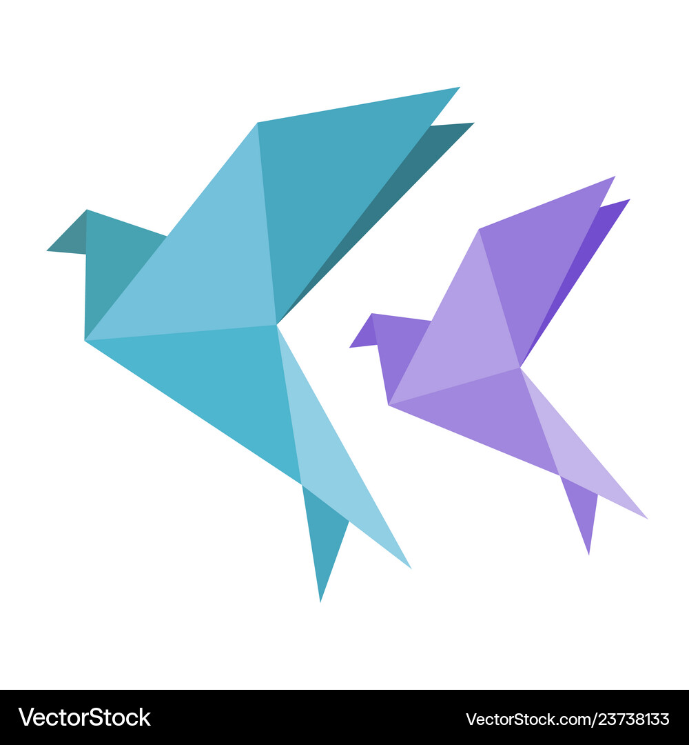 Geometric Origami Dove Icon Royalty Free Vector Image