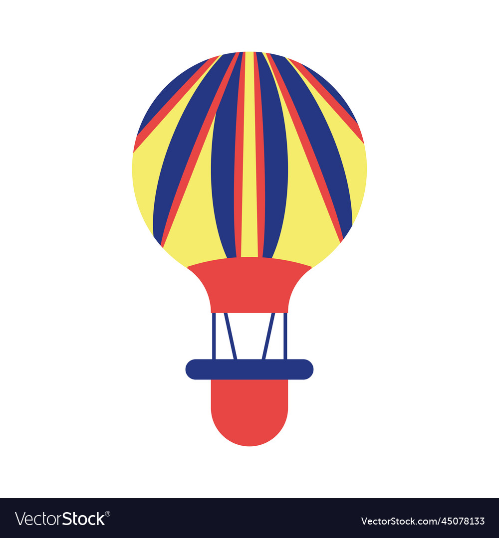 Isolated air balloon amusement park icon Vector Image