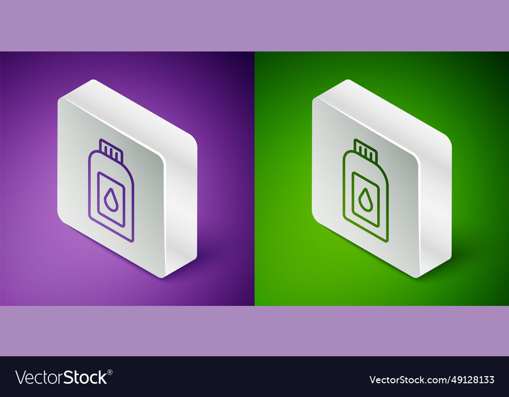 Isometric line canister for motor machine oil Vector Image Isometric line canister for motor machine oil Vector Image