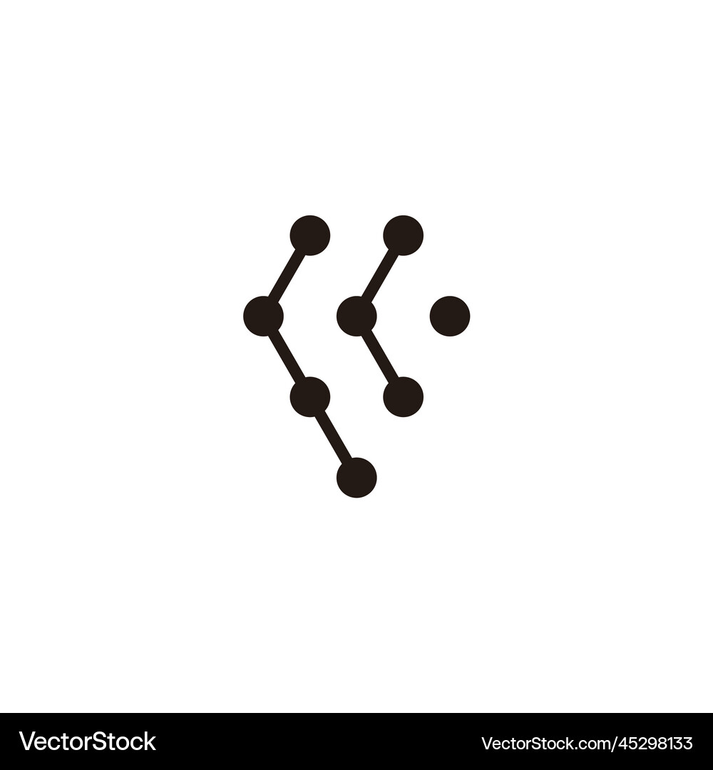 Letter rr diamond molecules geometric symbol Vector Image