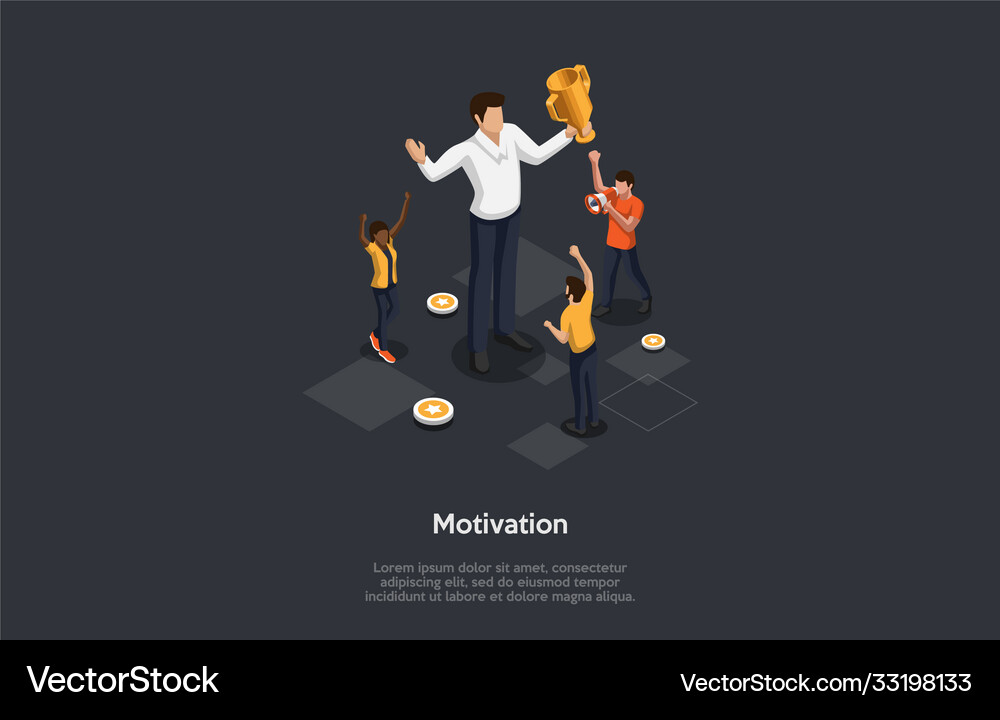 Motivation progress concept a group of people Vector Image