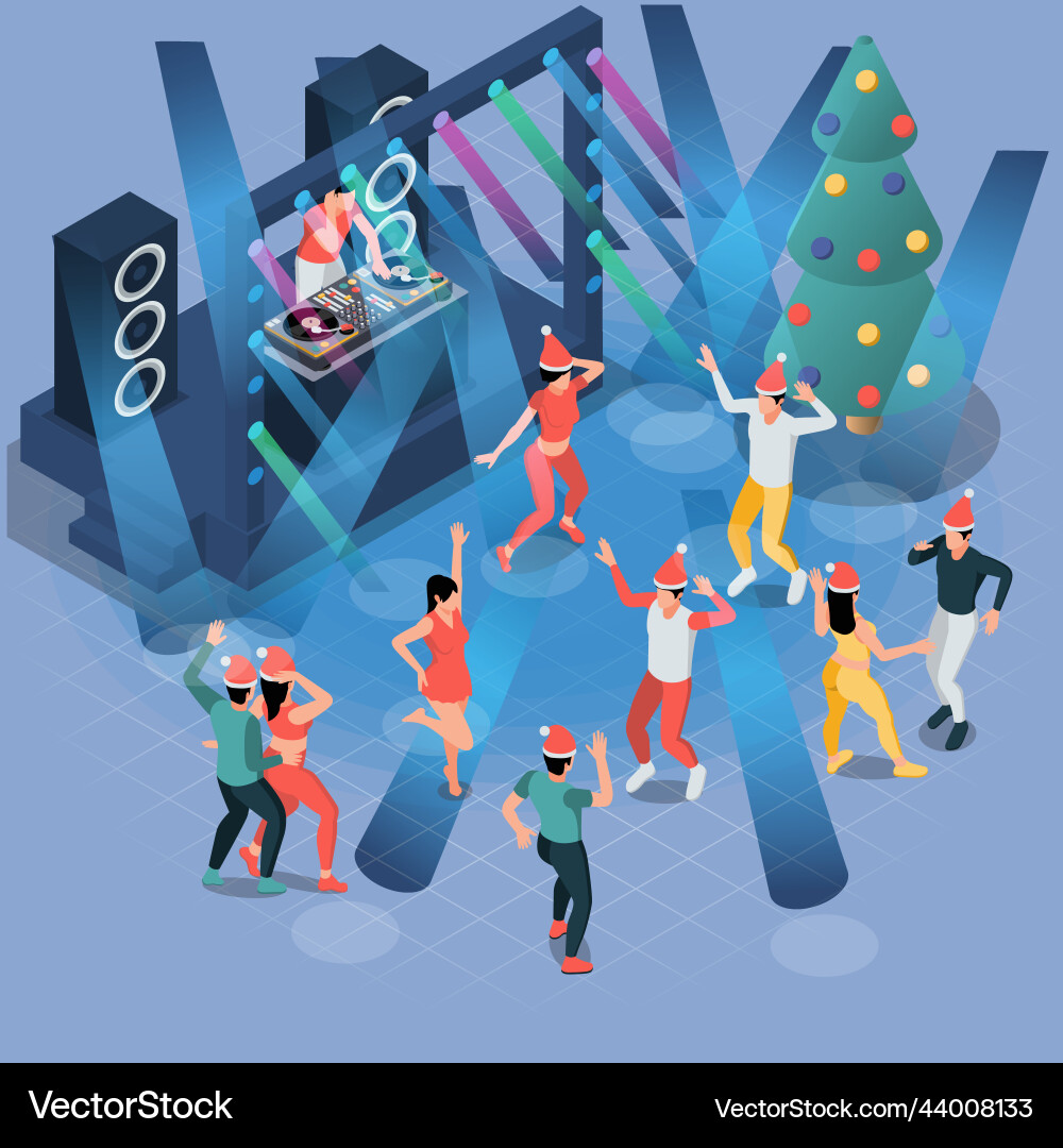 Night club dancefloor composition Royalty Free Vector Image