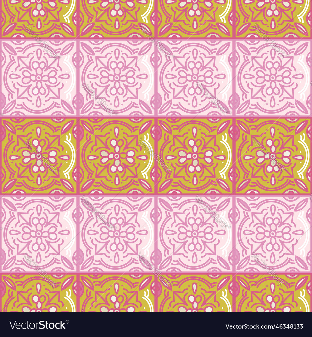 Talavera pattern indian patchwork turkish Vector Image