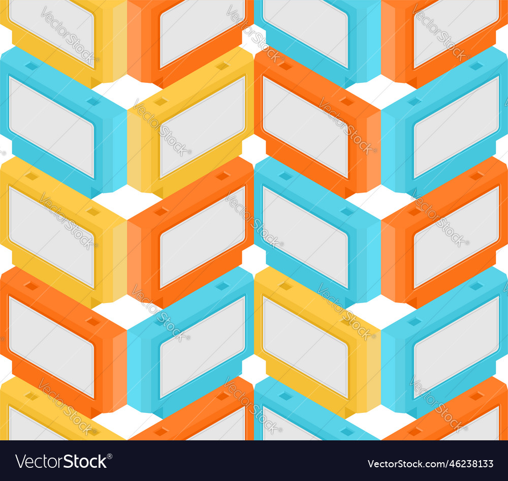 Video game cartridge pattern seamless retro tv Vector Image