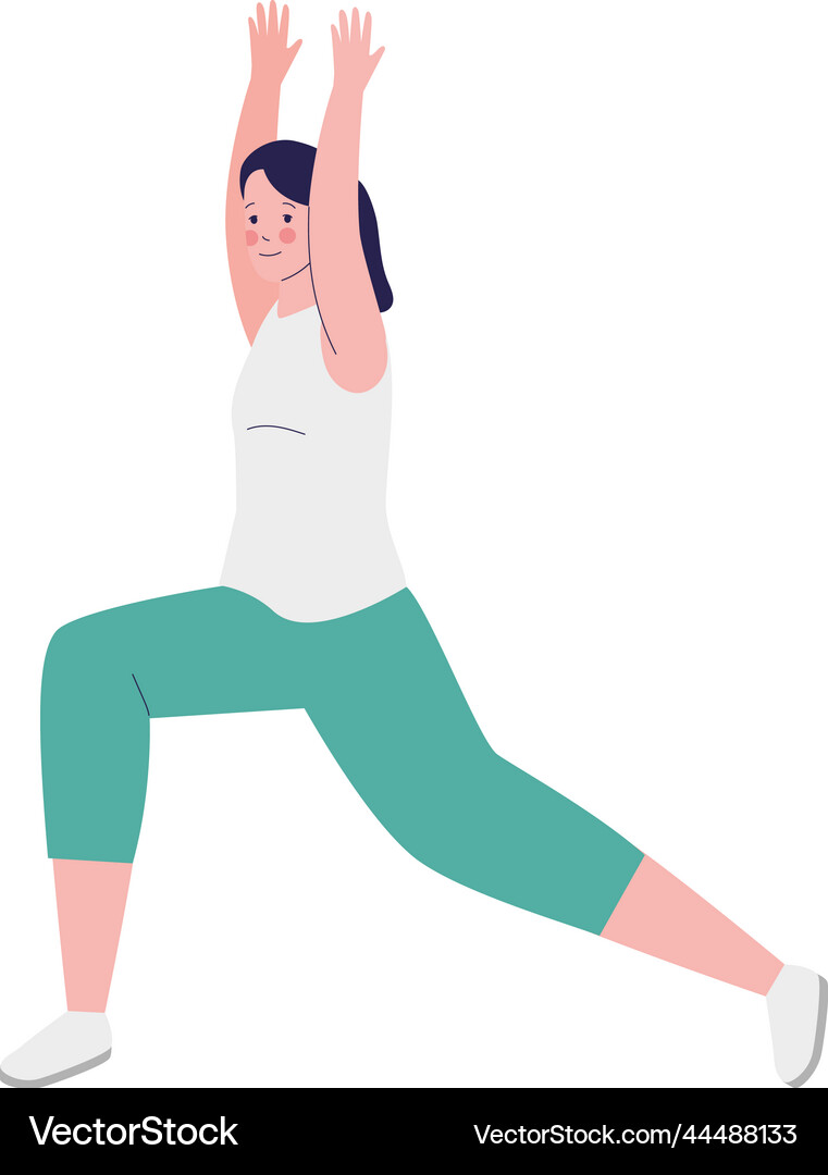 Young athletic woman training Royalty Free Vector Image