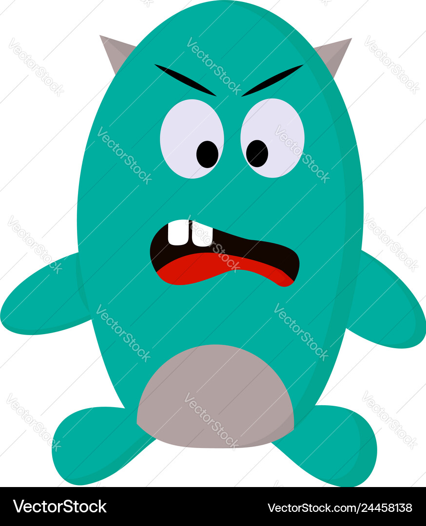 A green monster color Royalty Free Vector Image