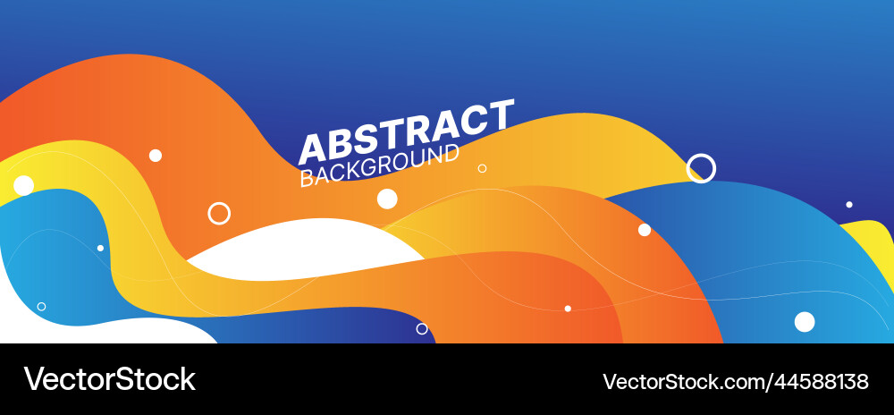 Abstract banner background with orange and blue Vector Image