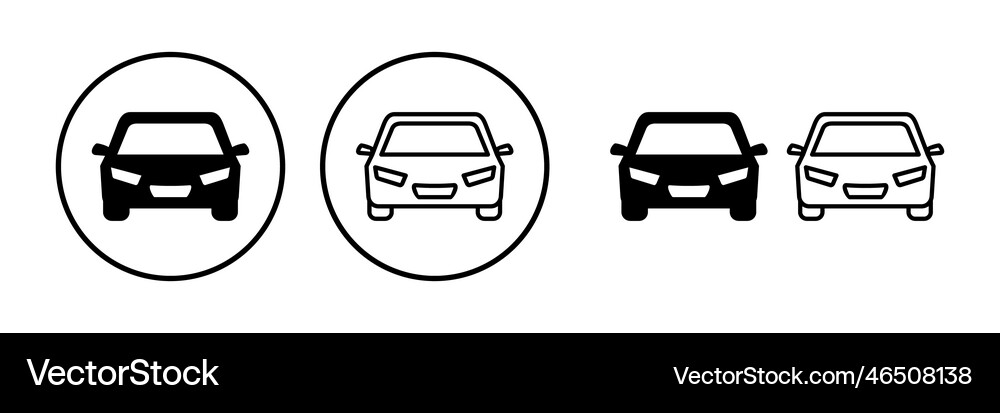 Car icon sign sedan Royalty Free Vector Image - VectorStock