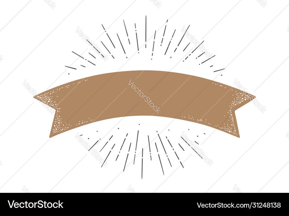 Flag ribbon template old school banner Royalty Free Vector
