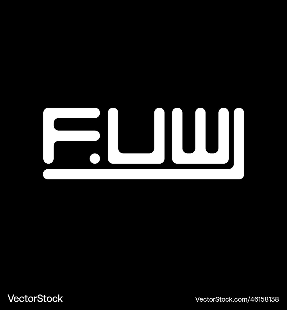 Fuw letter logo creative design with graphic – Royalty-Free Vector ...