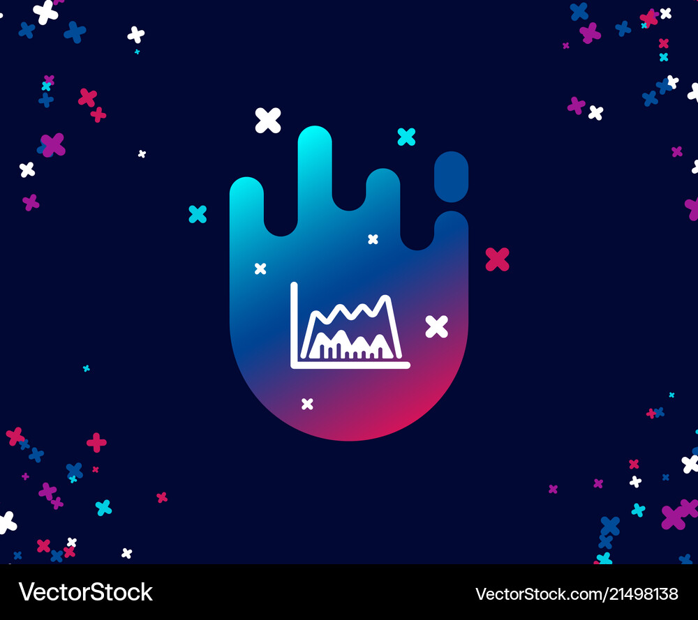 Investment chart simple icon finance graph Vector Image