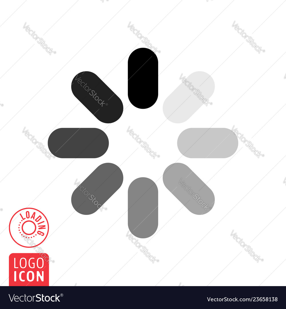 Loading icon on white backgroundloading Royalty Free Vector
