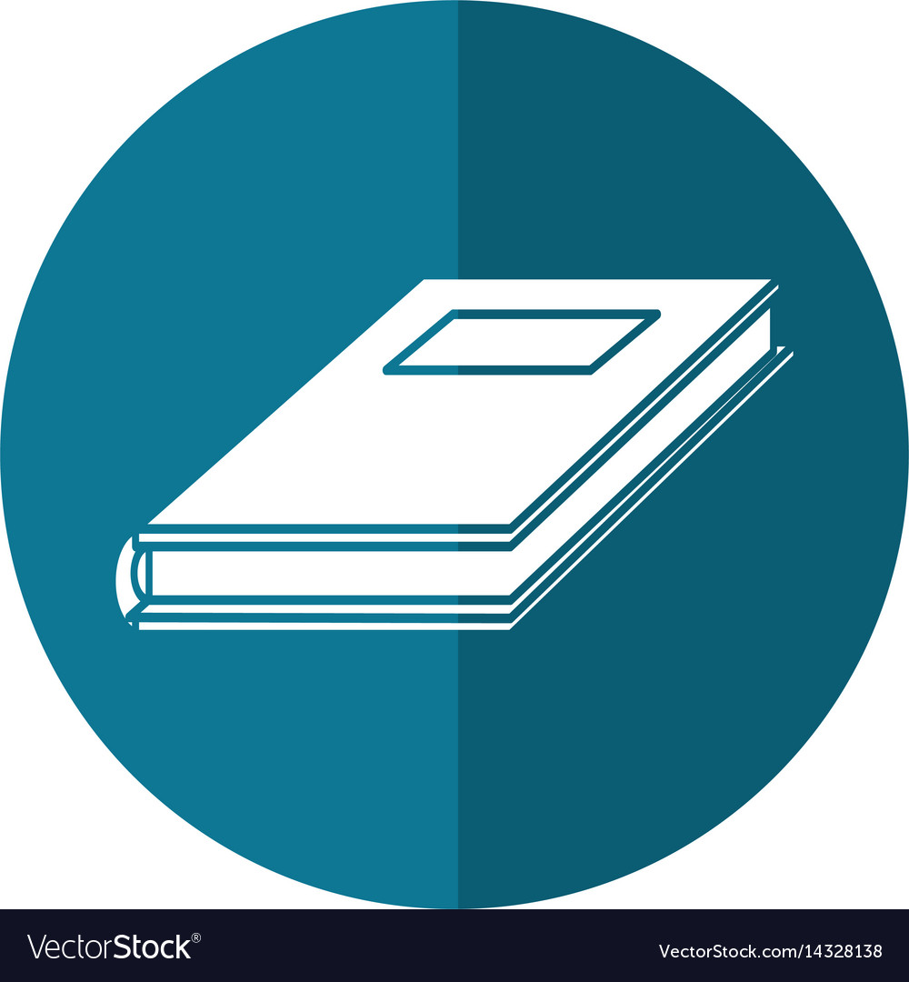 Notebook study educational shadow Royalty Free Vector Image