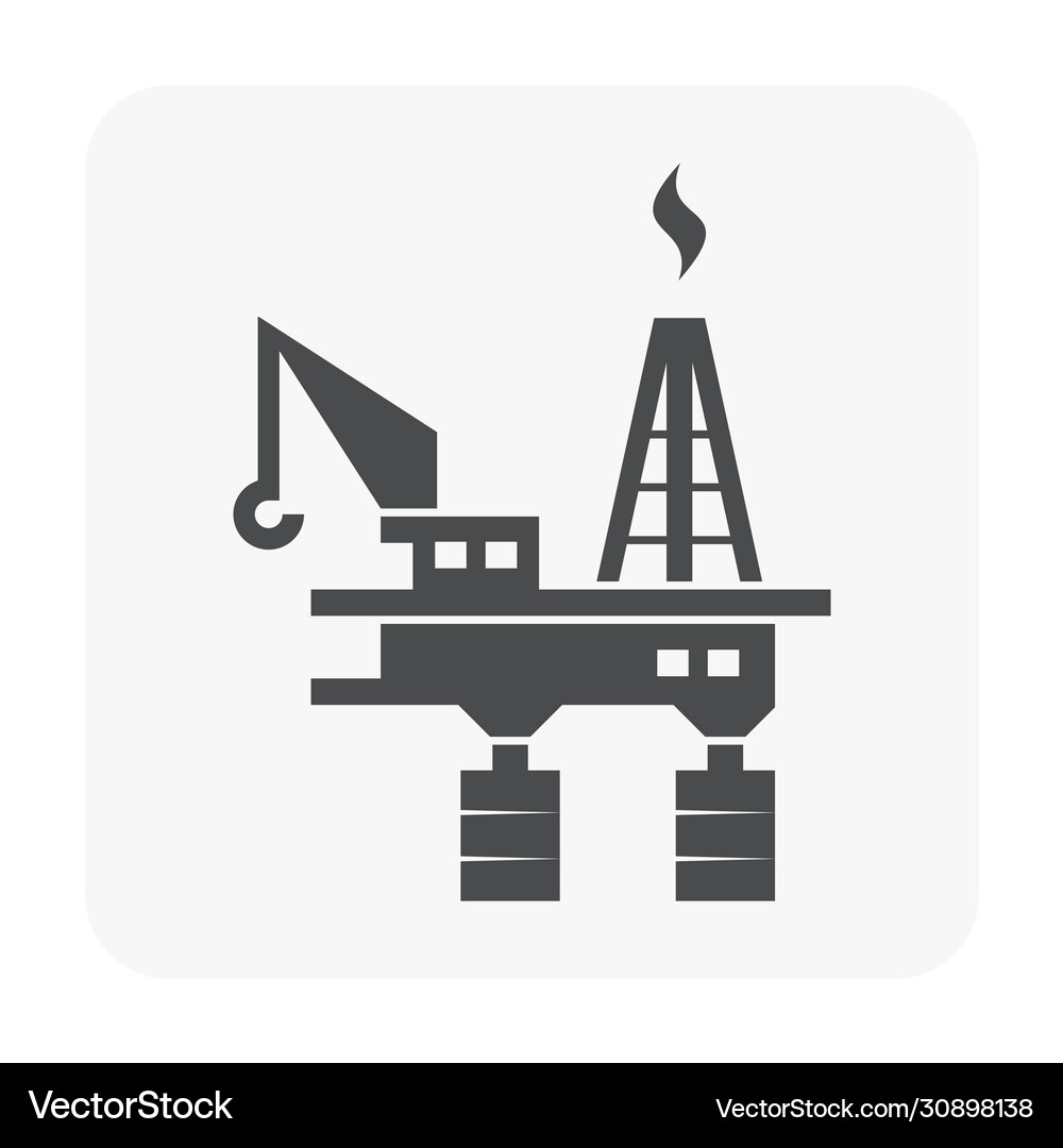Oil rig icon Royalty Free Vector Image - VectorStock
